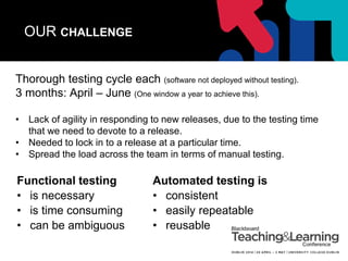 Automated Testing: Saving time and money | PPTX