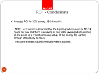 Blazeautomation Occupancy Based Lighting | PPTX