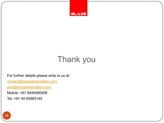 Blazeautomation Occupancy Based Lighting | PPTX