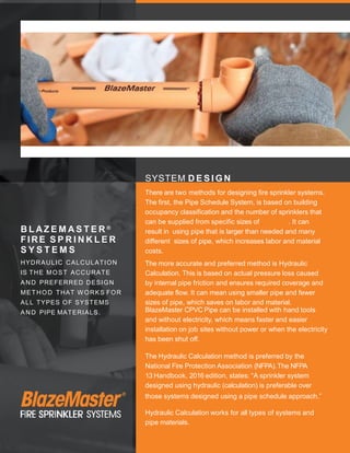 Blazemaster Fire Fighting Pipes - Hydraulic Calculation Guide | PPTX