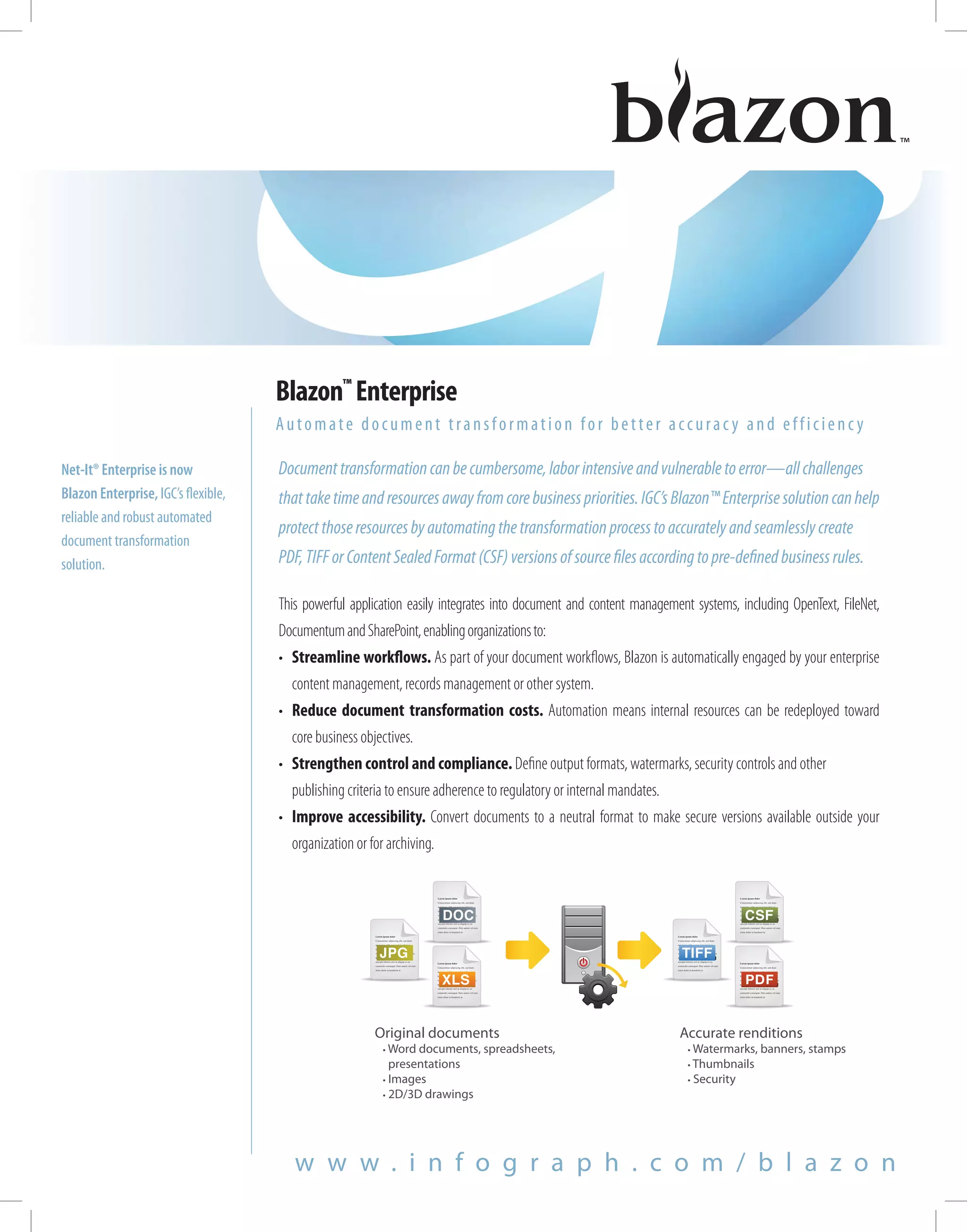 ICG: Blazon Enterprise | PDF
