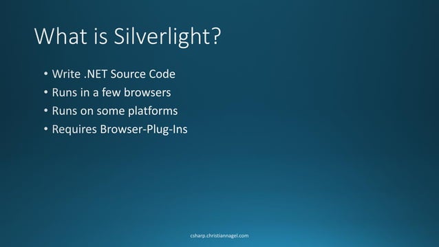 Blazor - The New Silverlight? | PPT