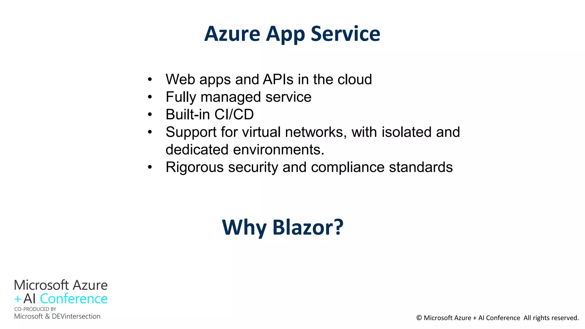 Blazor & Azure App Service | PPTX