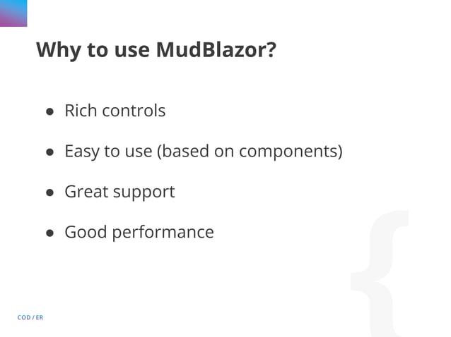 Building Web Applications with Blazor and MudBlazor | PPTX