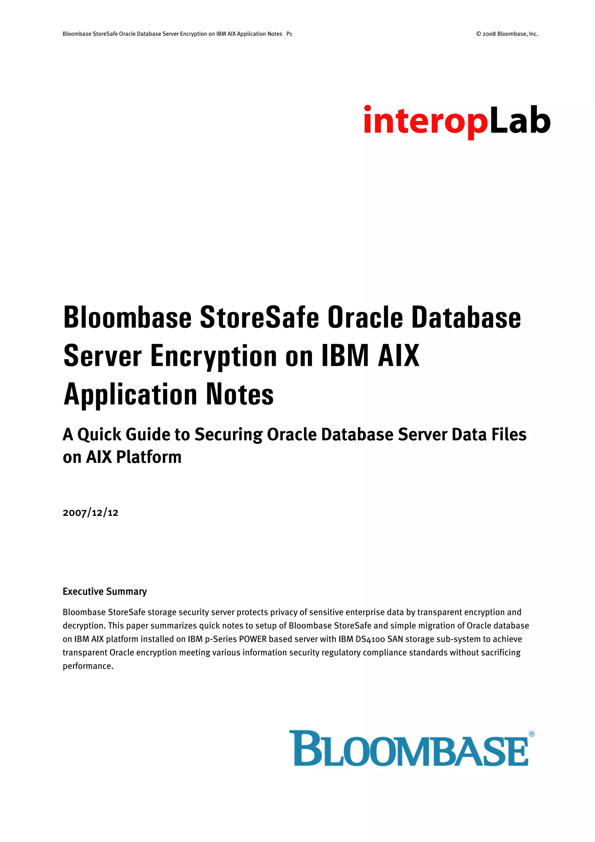 Blbs an-bloombase-store safe-aix-oracle-encryption-application-notes ...