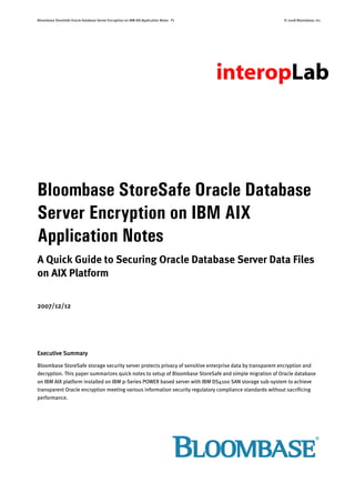 Blbs an-bloombase-store safe-aix-oracle-encryption-application-notes ...