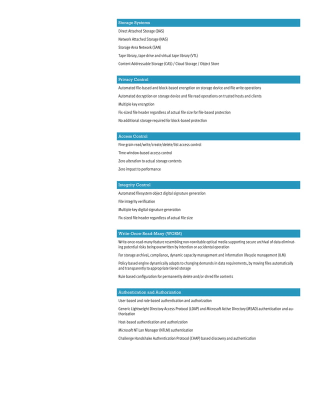 Bloombase StoreSafe Specifications | PDF