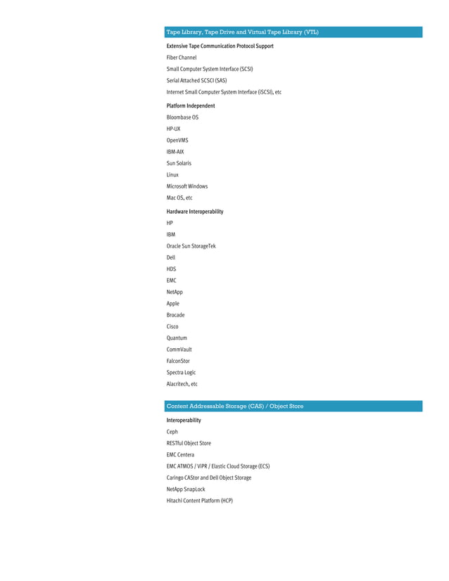 Bloombase StoreSafe Specifications | PDF