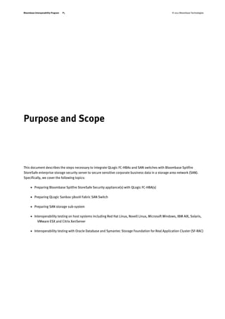 Interoperability of Bloombase Spitfire StoreSafe Security Server and ...