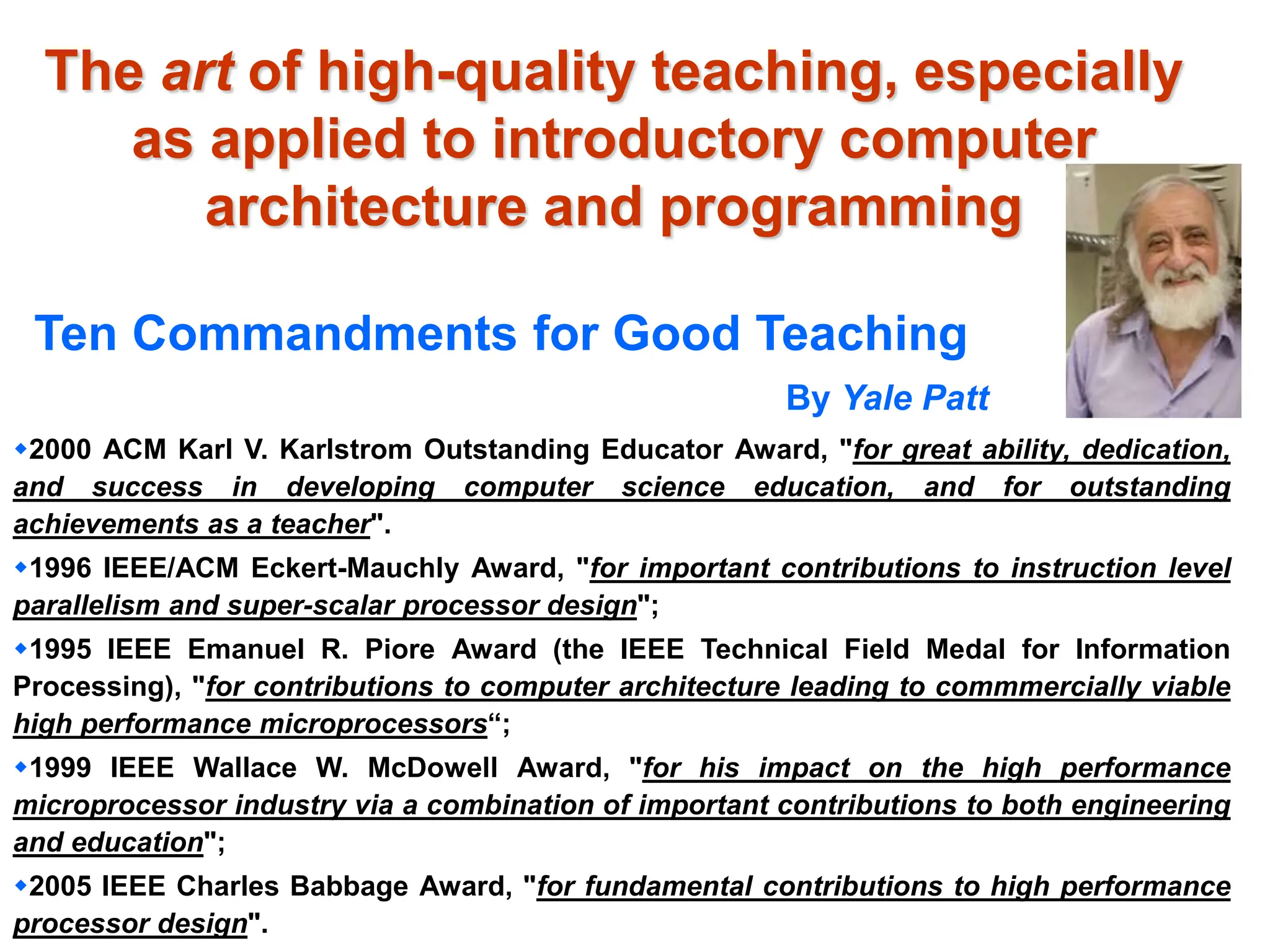 Ten Commandments for Good Teaching expla | PPT