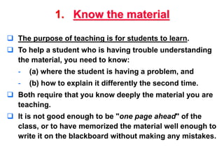 Ten Commandments for Good Teaching expla | PPT