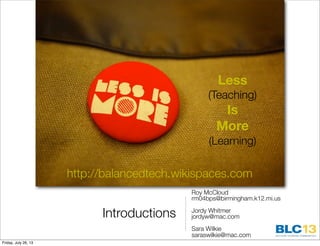Blc13 Less (thinking) Is More Learning | PDF