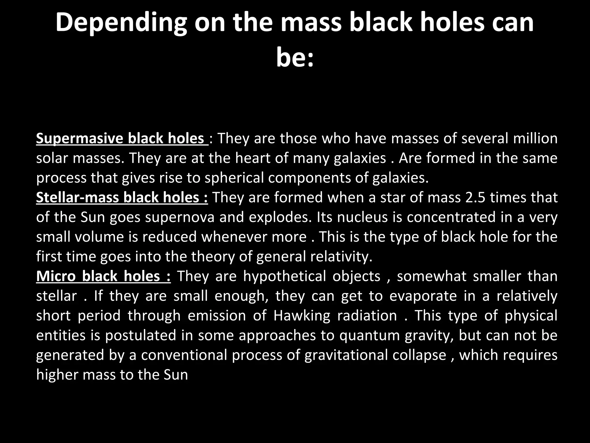 Black holes powerpoint | PPT