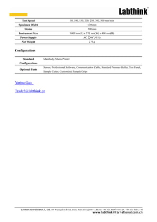 Peel Strength Tester for Packaging Adhesives | PDF