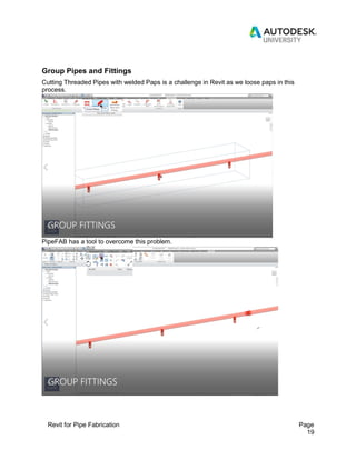 PipeFab For Revit_AU_LasVegas_2018 | PDF