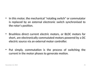 Permanent Magnet Brushless DC Motor brief | PPSX