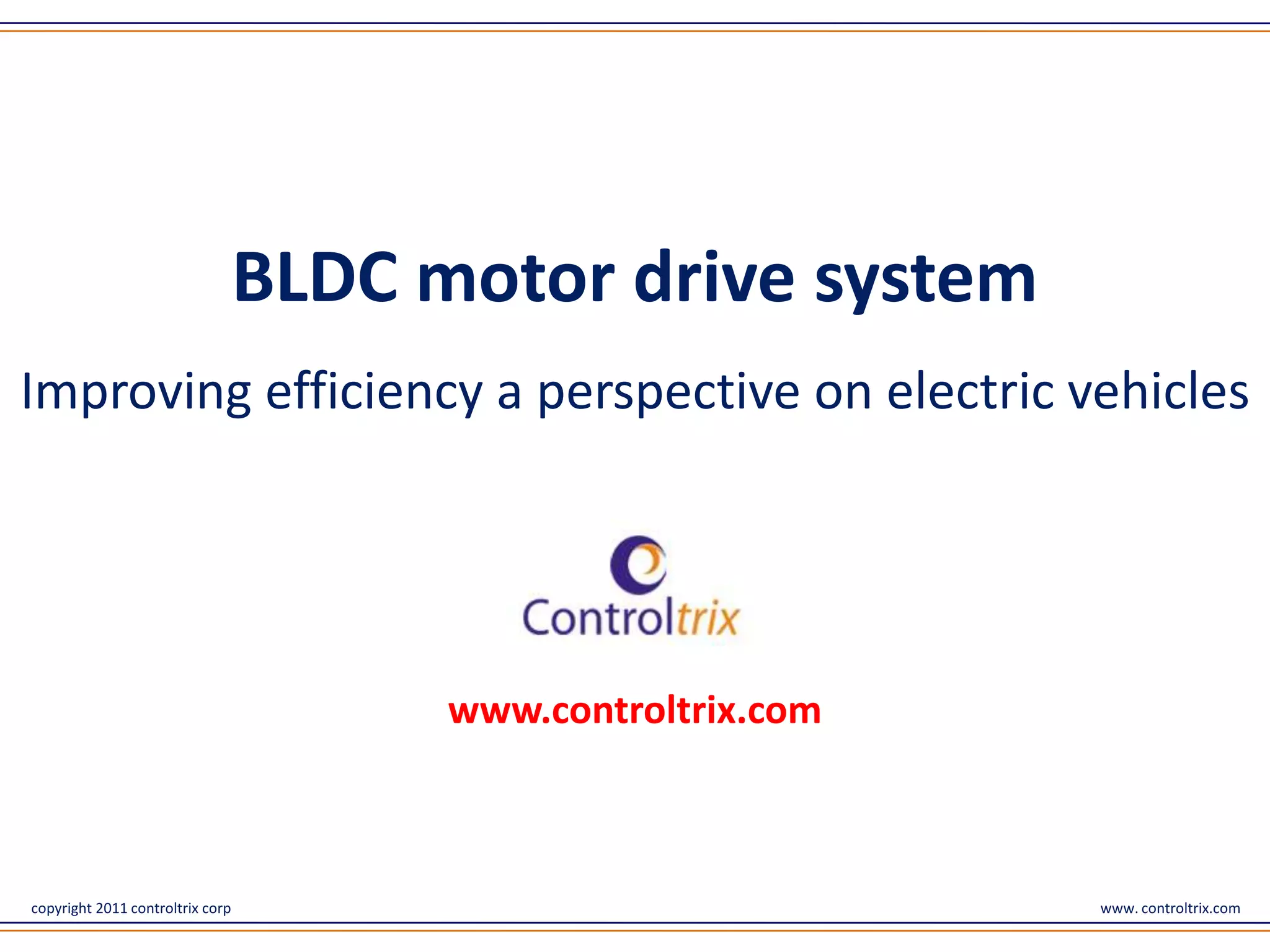 Bldc motor drive system | PPTX