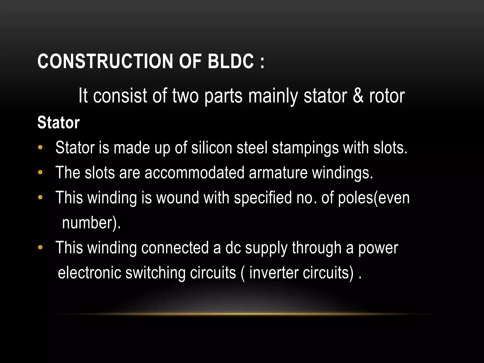 Bldc motors in railway and metro | PPTX