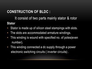 Bldc motors in railway and metro | PPTX