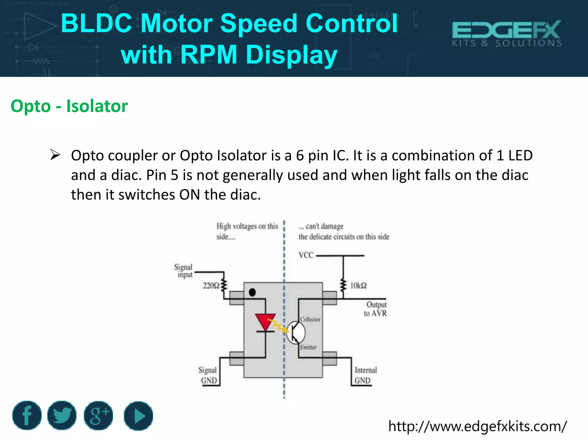 BLDC Motor Speed Control With RPM Display | PPTX