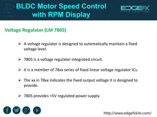 BLDC Motor Speed Control With RPM Display | PPTX