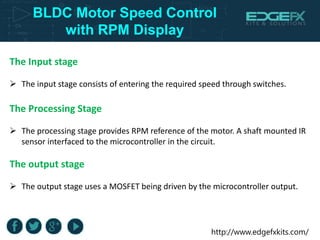 BLDC Motor Speed Control With RPM Display | PPTX