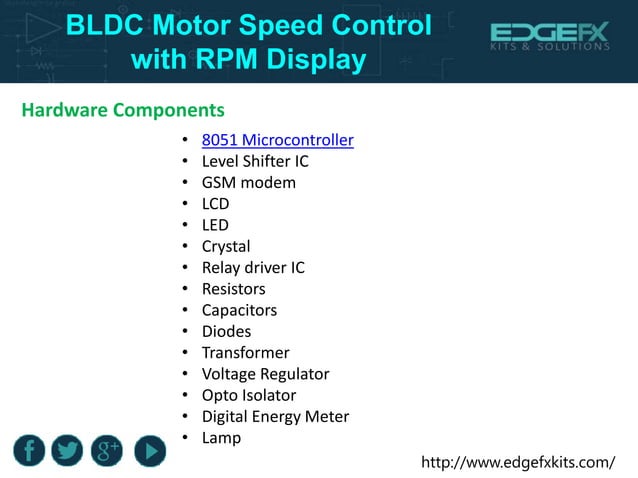 BLDC Motor Speed Control With RPM Display | PPTX
