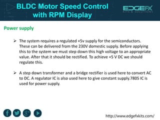 BLDC Motor Speed Control With RPM Display | PPTX