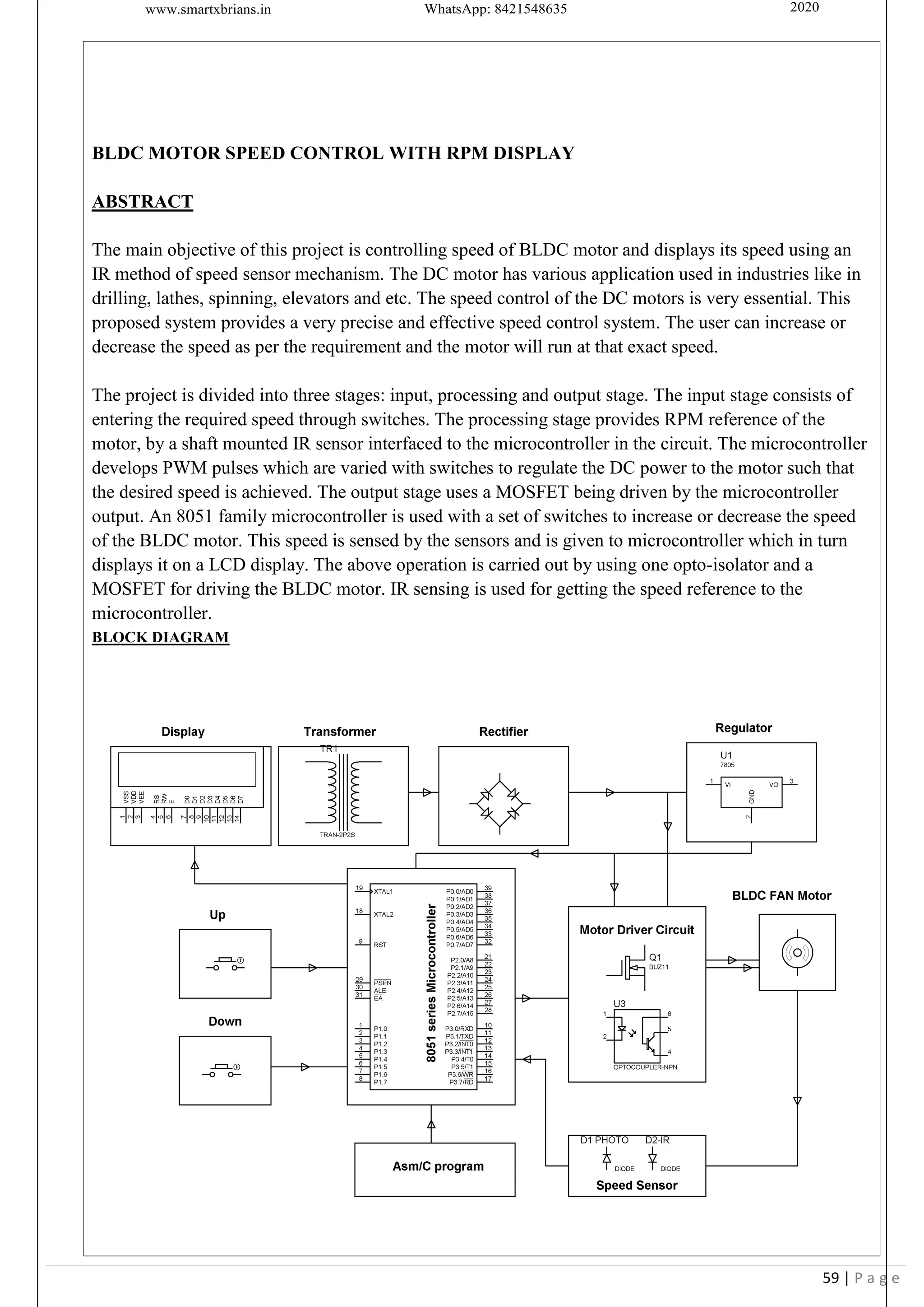 Bldcmotorspeedcontrolwithrpmdisplay | PDF