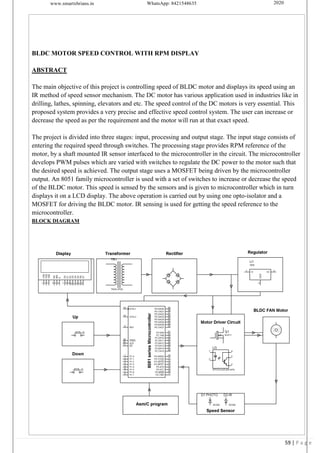 Bldcmotorspeedcontrolwithrpmdisplay | PDF
