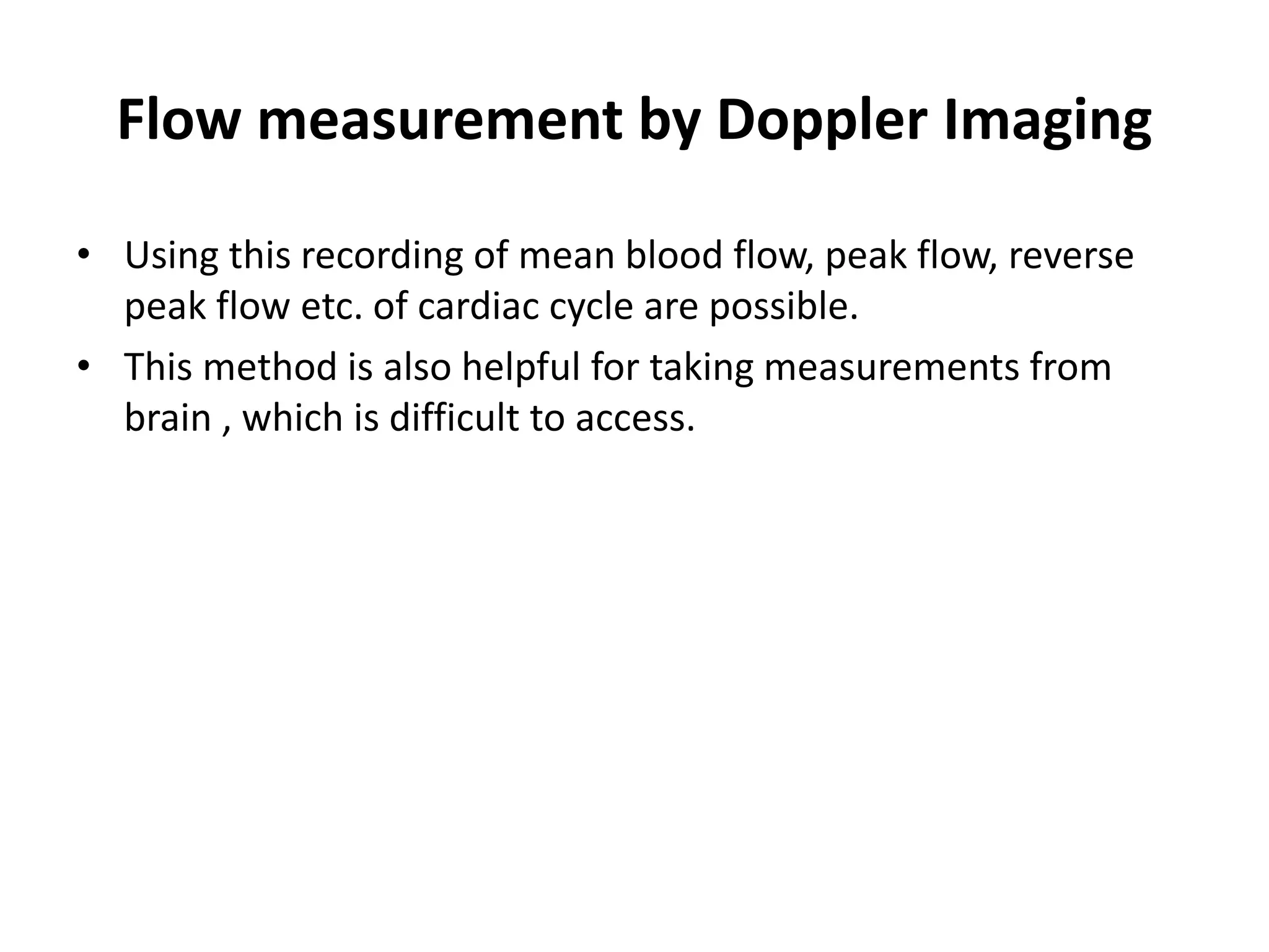 blood flow measurement | PPTX