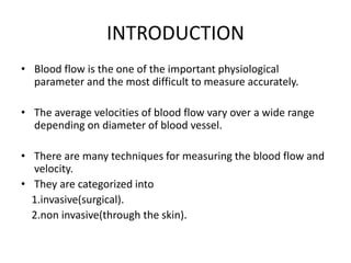 blood flow measurement | PPTX