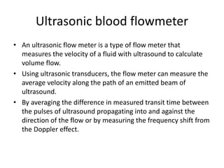blood flow measurement | PPTX