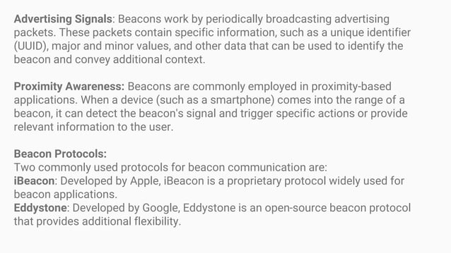 Bluetooth Low Energy(BLE) and beacons working | PPTX