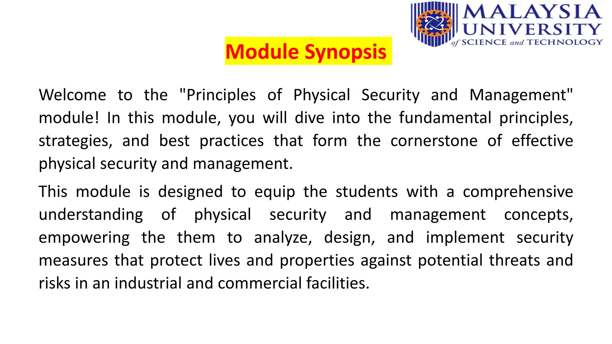 BLE 1213 MUST.pptx- basics principles of Physical Security | PPTX