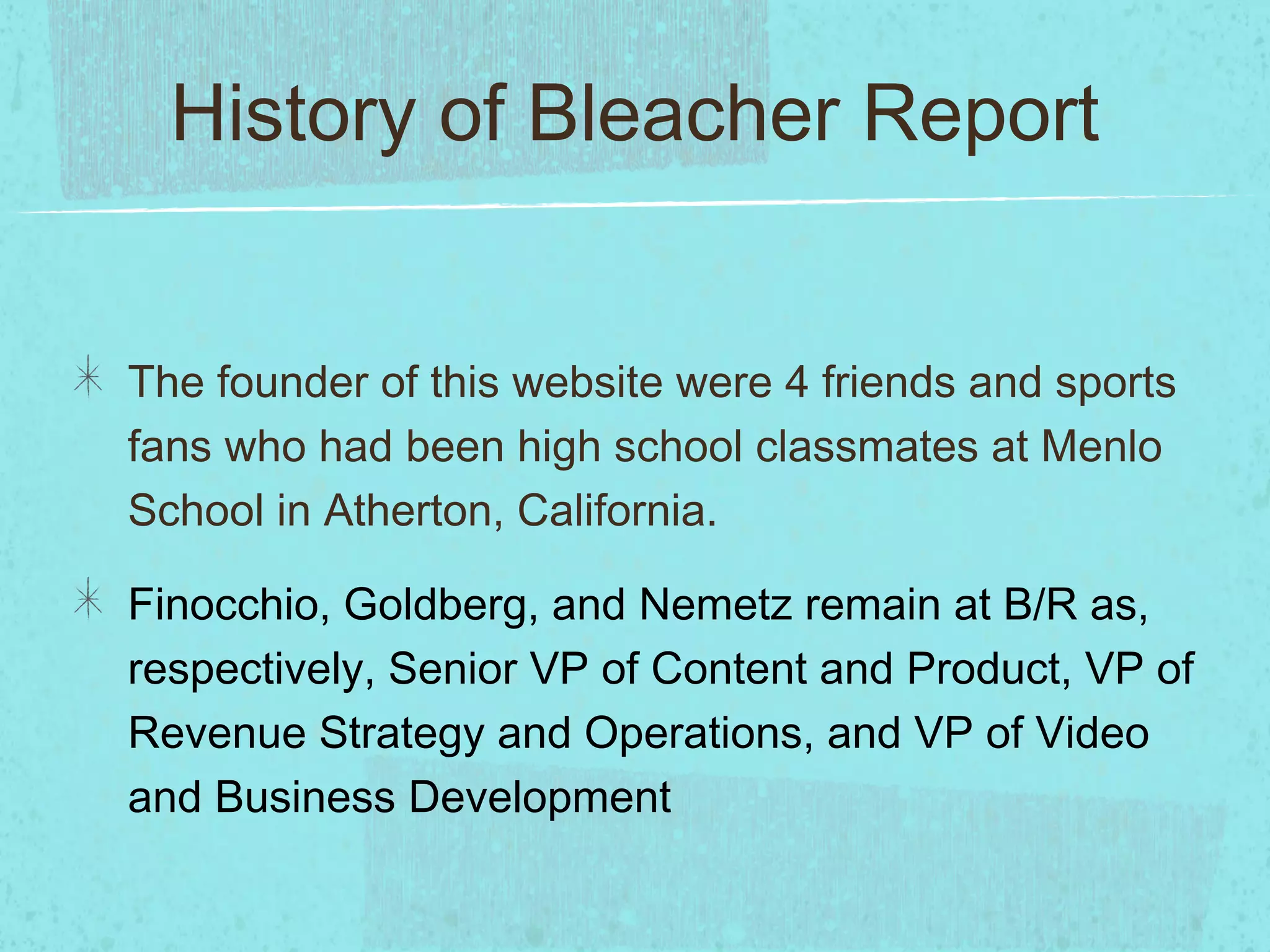 Bleacher report | PPT