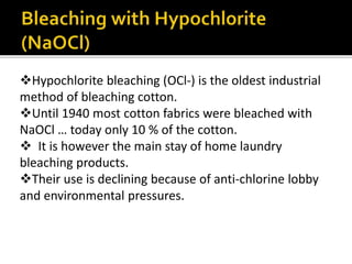 Bleaching of Textiles | PPTX