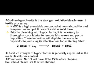 Bleaching of Textiles | PPTX