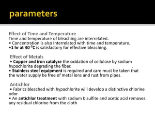 Bleaching of Textiles | PPTX