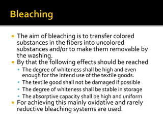 Bleaching of Textiles | PPTX
