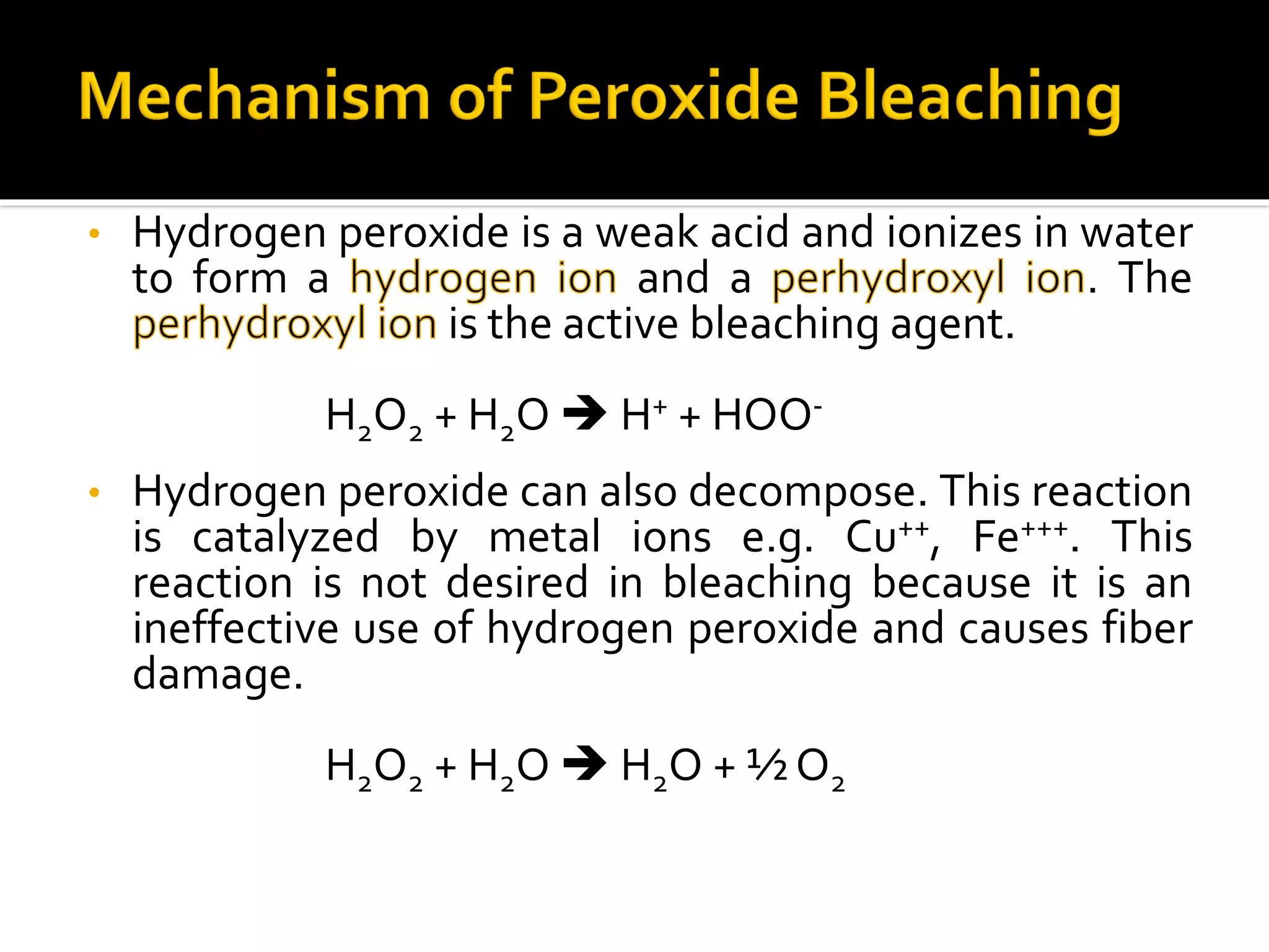 Bleaching process in textile processing | PDF
