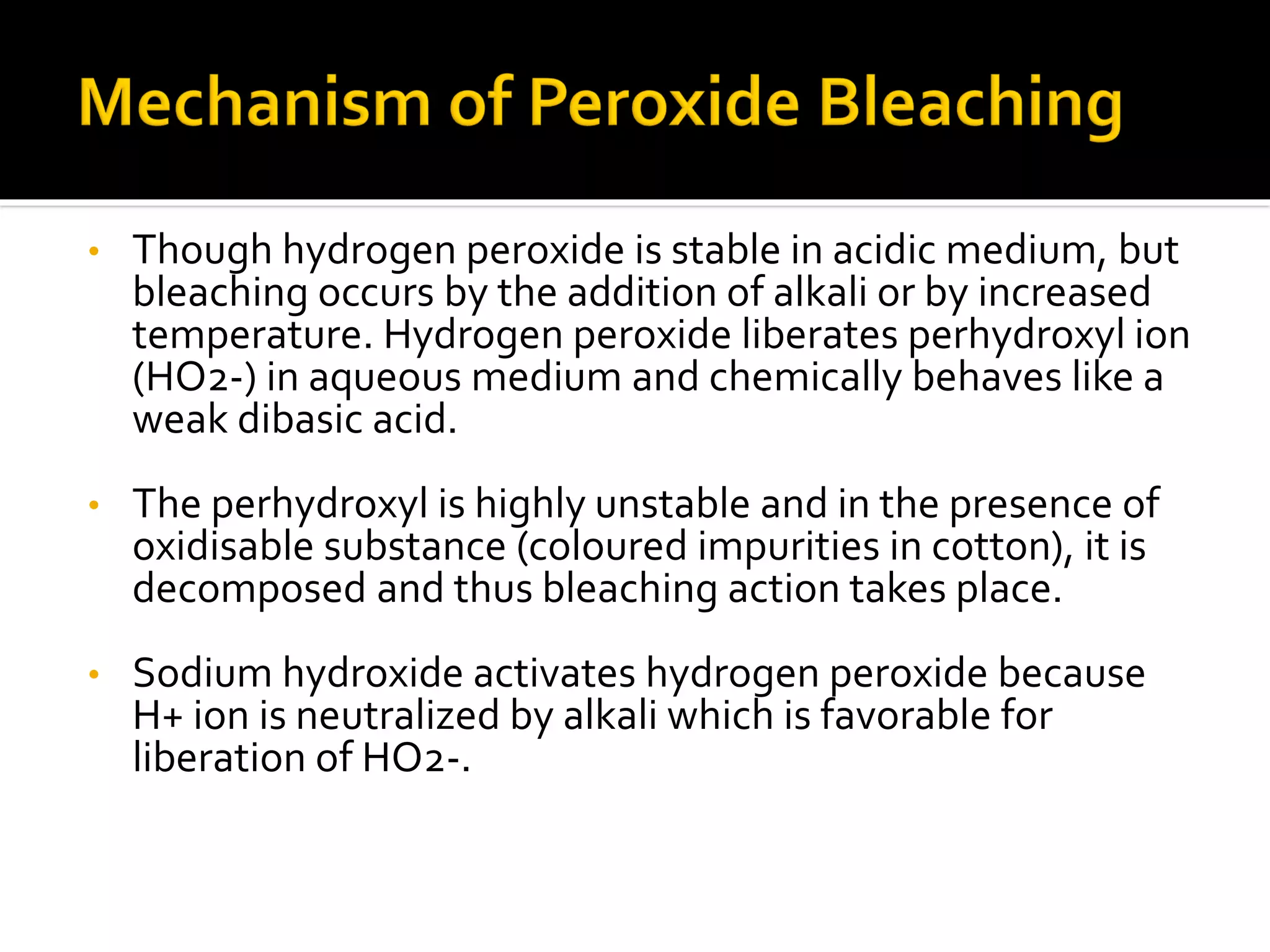 Bleaching process in textile processing | PDF