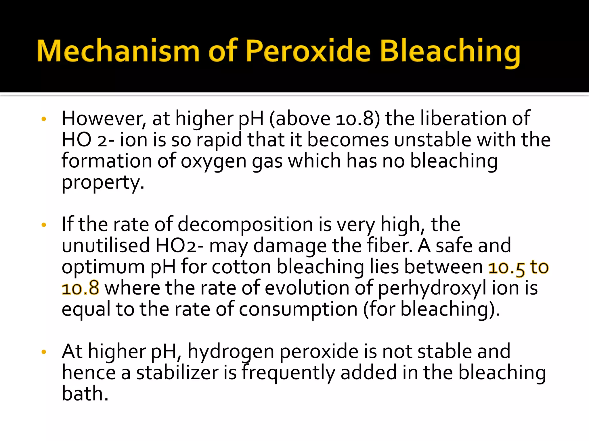 Bleaching process in textile processing | PDF