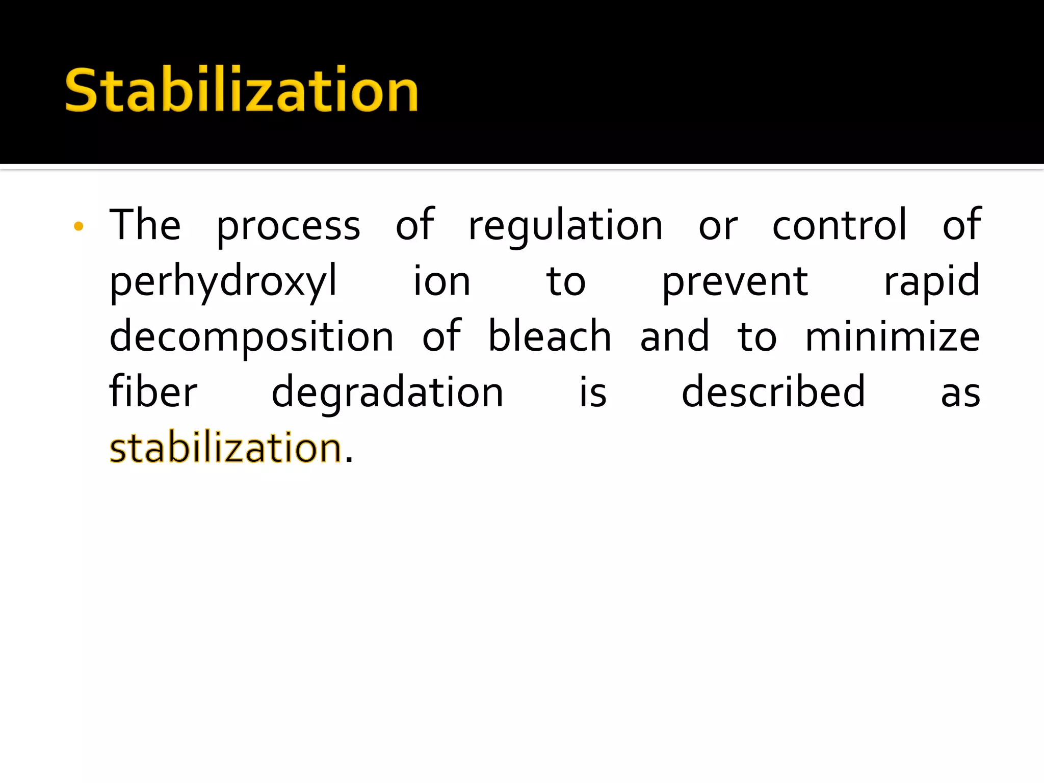 Bleaching process in textile processing | PDF