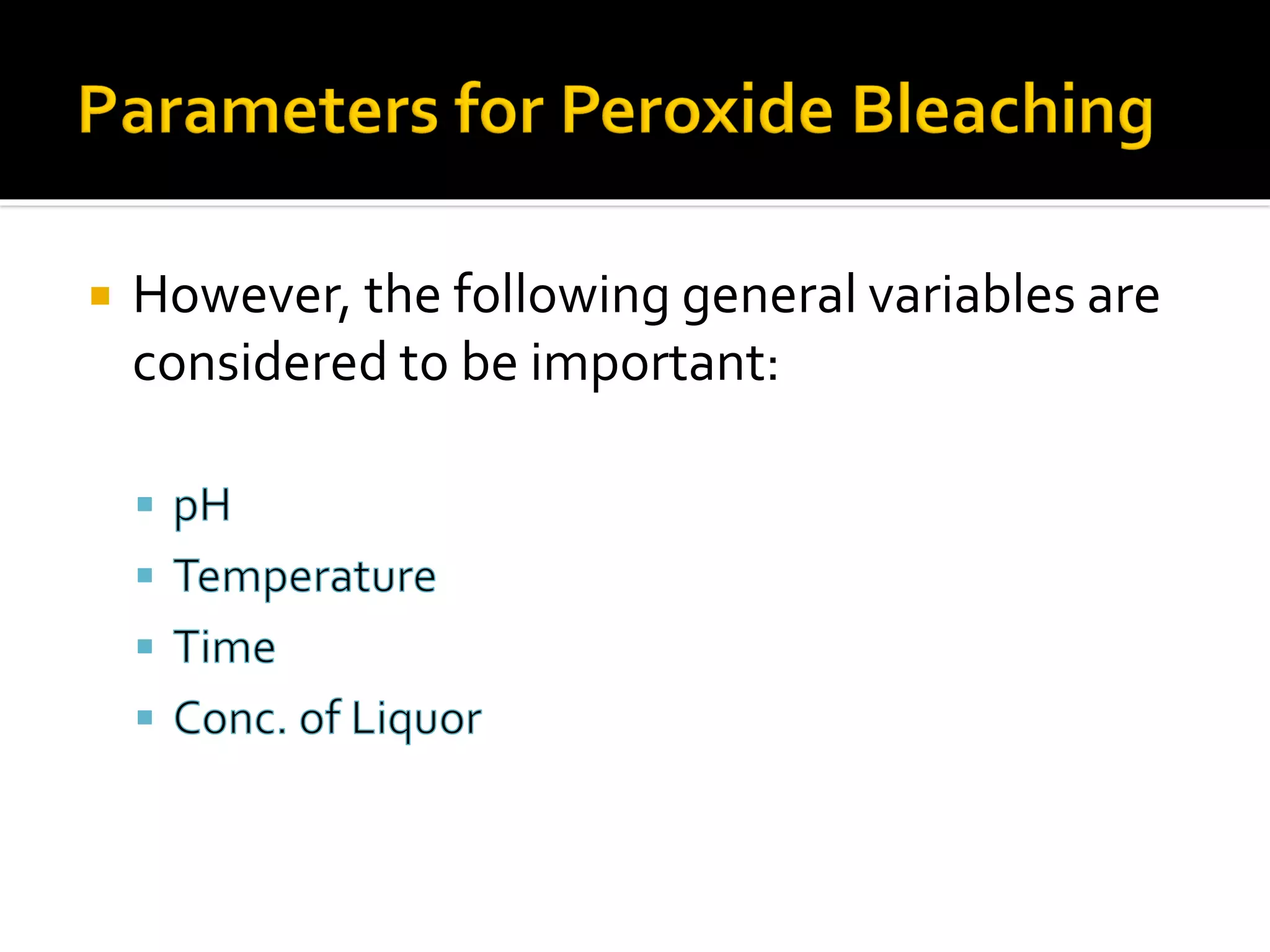 Bleaching process in textile processing | PDF