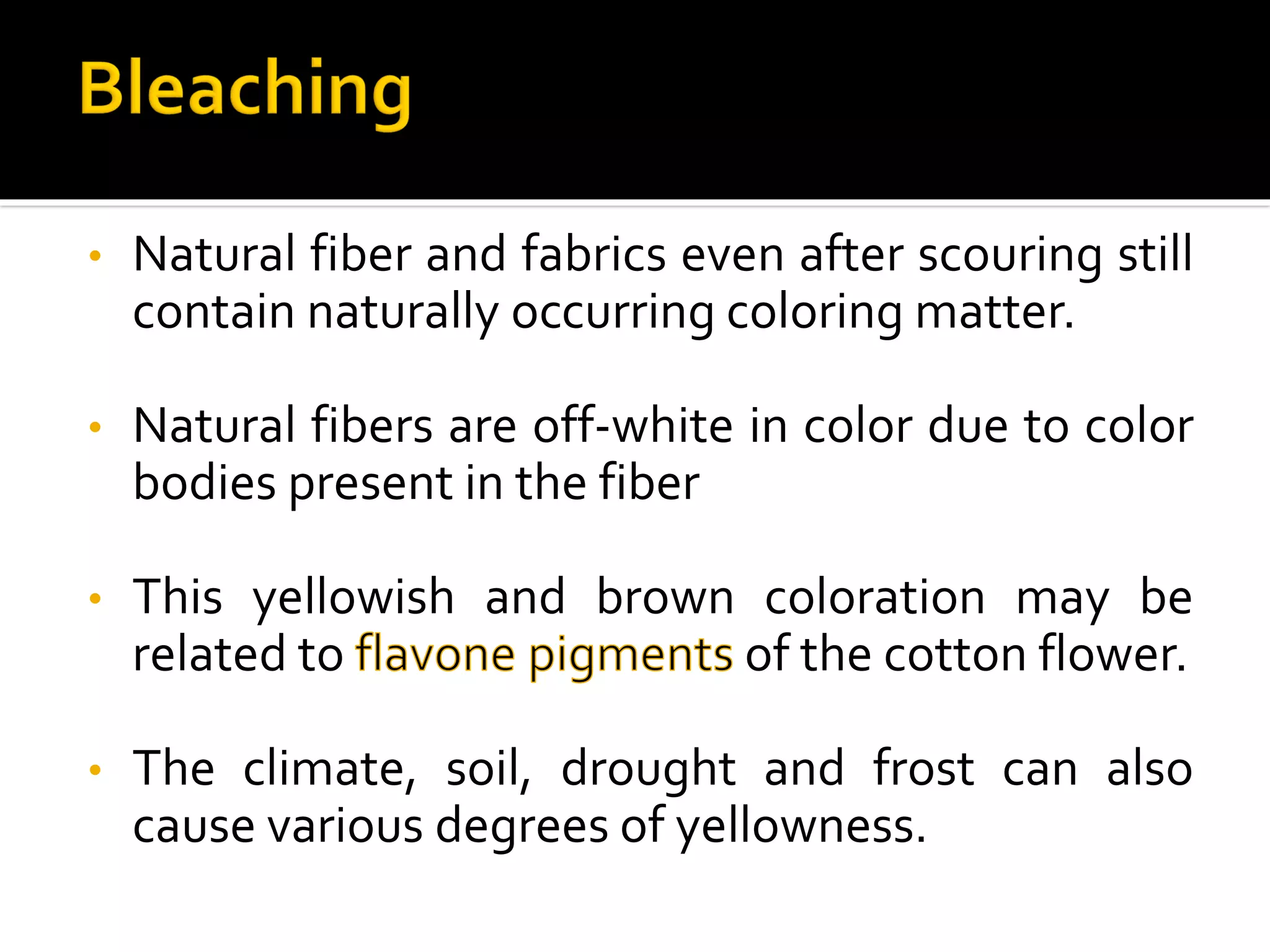 Bleaching process in textile processing | PDF