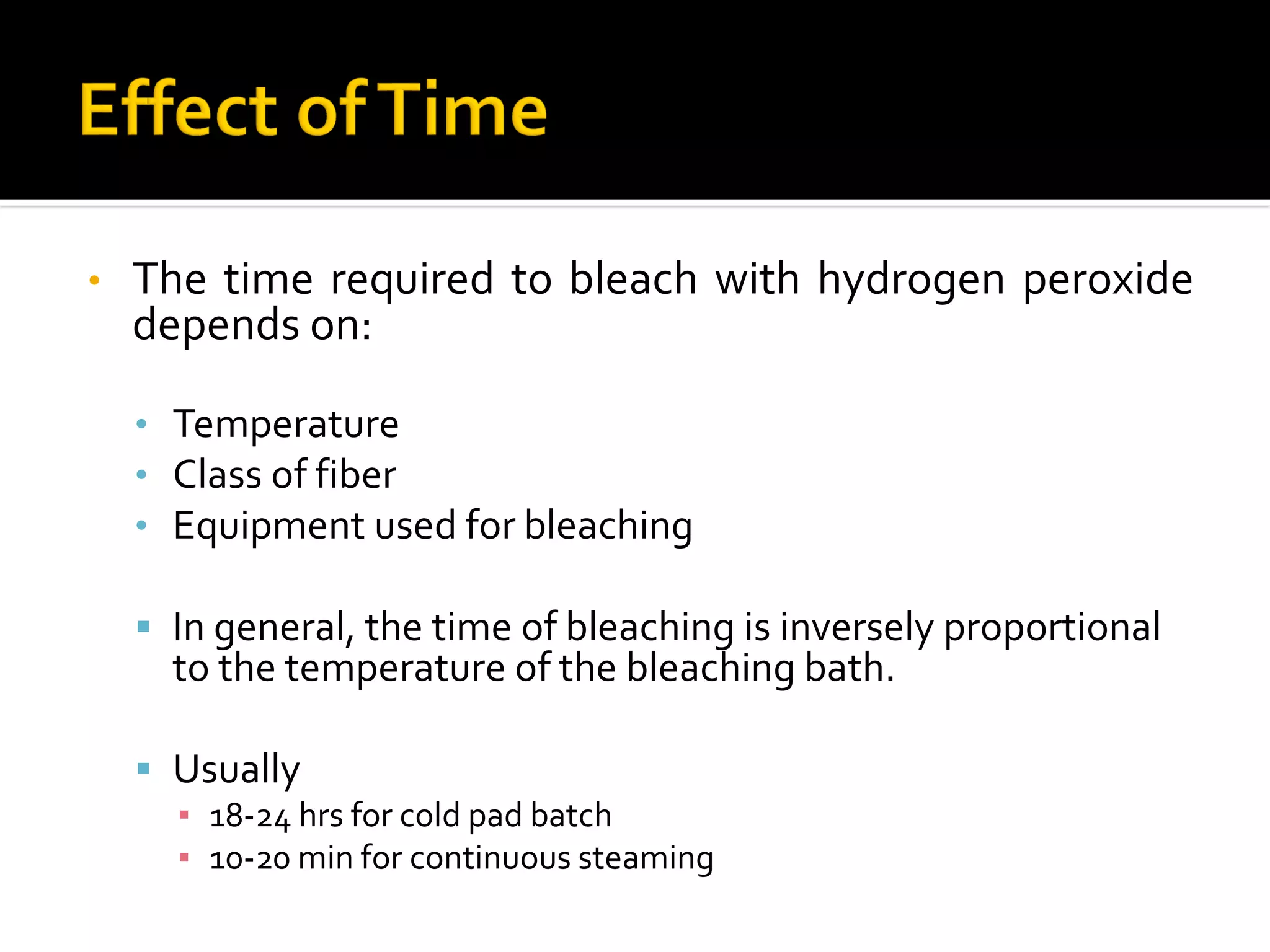 Bleaching process in textile processing | PDF