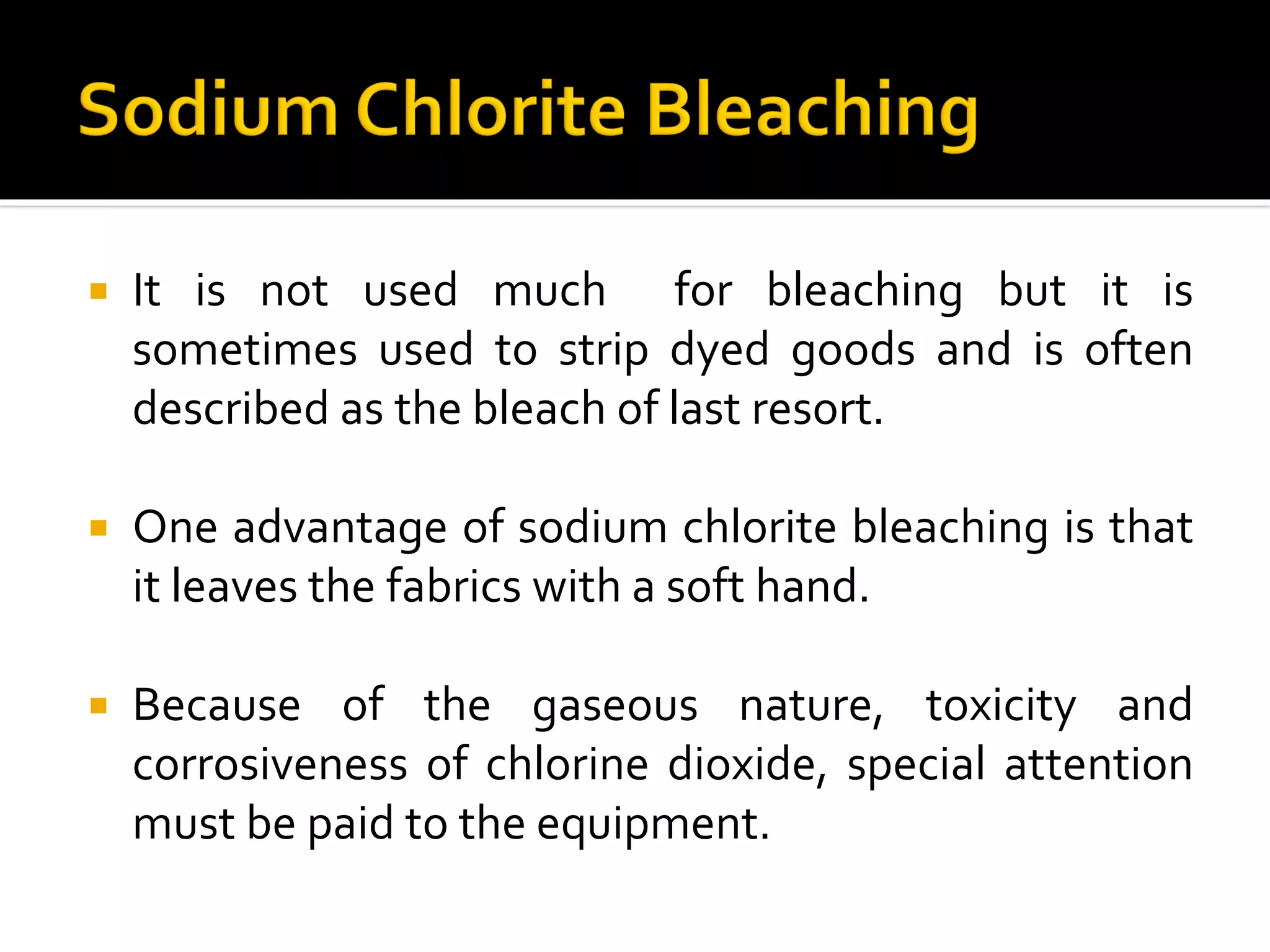 Bleaching process in textile processing | PDF