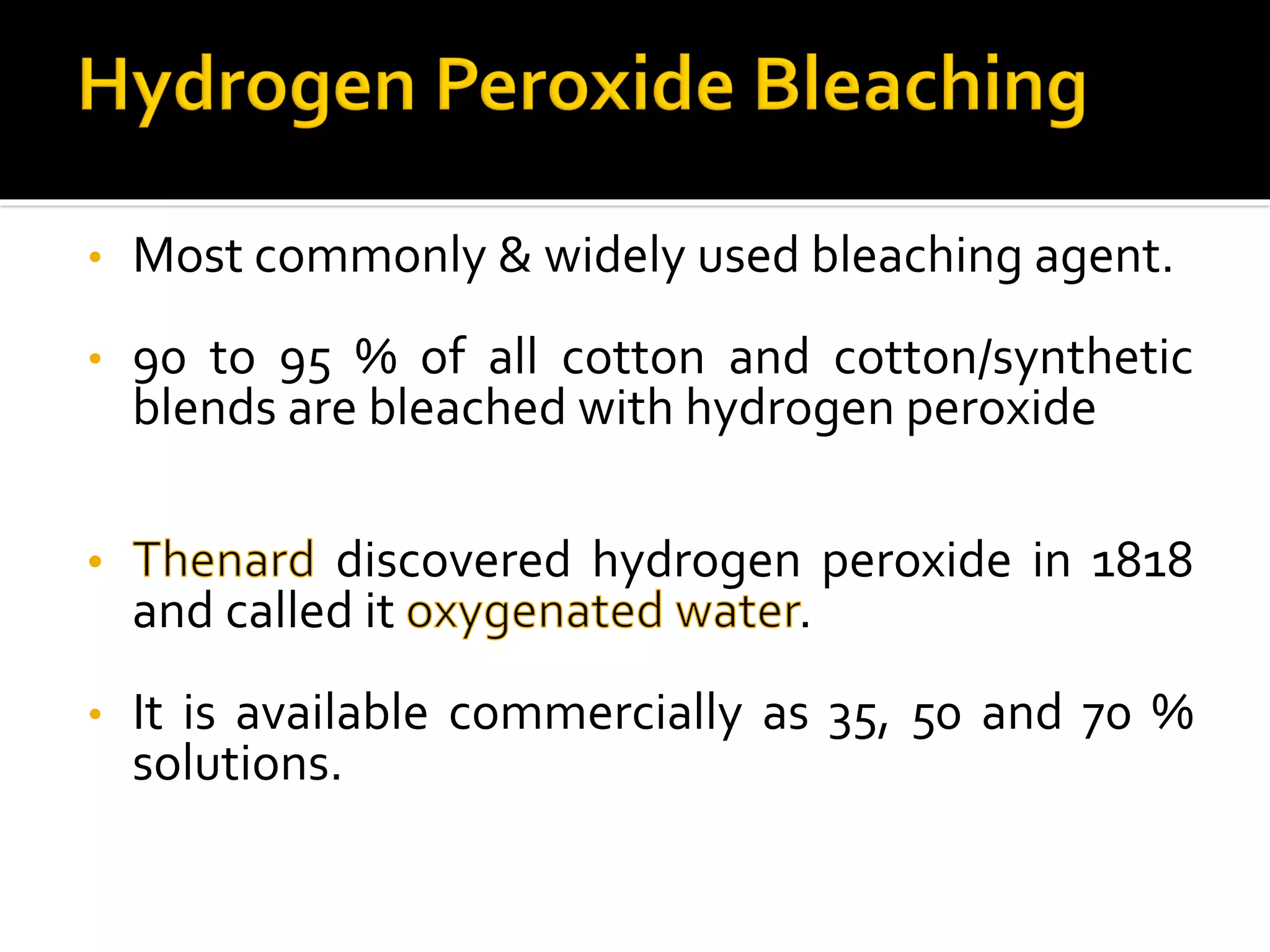 Bleaching process in textile processing | PDF