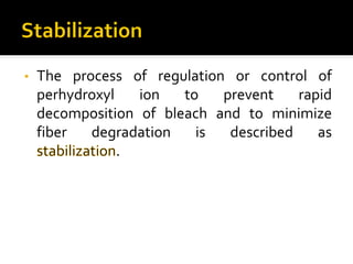Bleaching process in textile processing | PDF